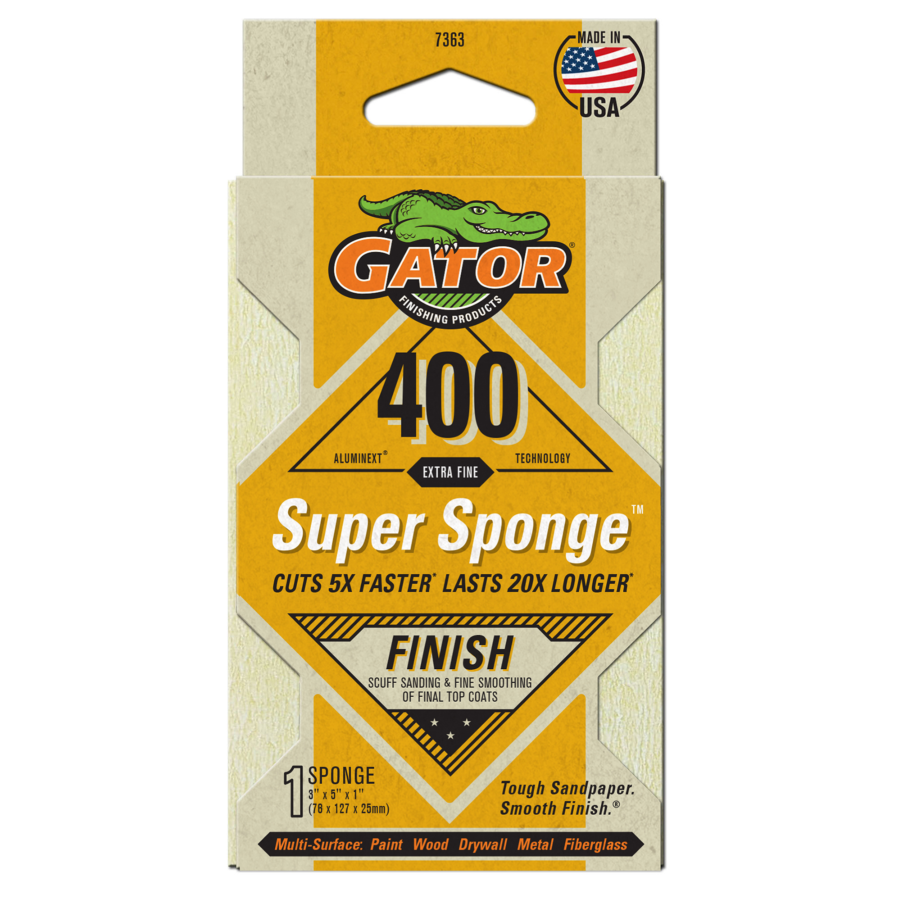 Gator Super Esponja Premium de óxido de aluminio de grano 400 | Rust ...
